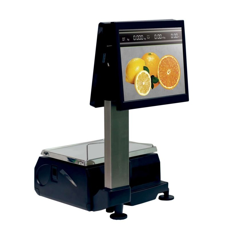 Balance Caisse pour commerce avec étiqueteuse EXA SATURN TOUCHSCALE ...